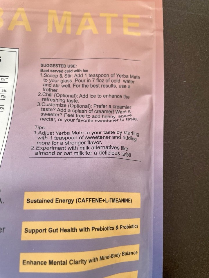 Zempic Yerba Mate Instant Tea Powder - Peach Mango Flavor 7.41oz | eBay