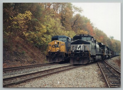 Railroad Photo - CSX #365 Norfolk Southern #8919 Locomotive 1990s Train ...