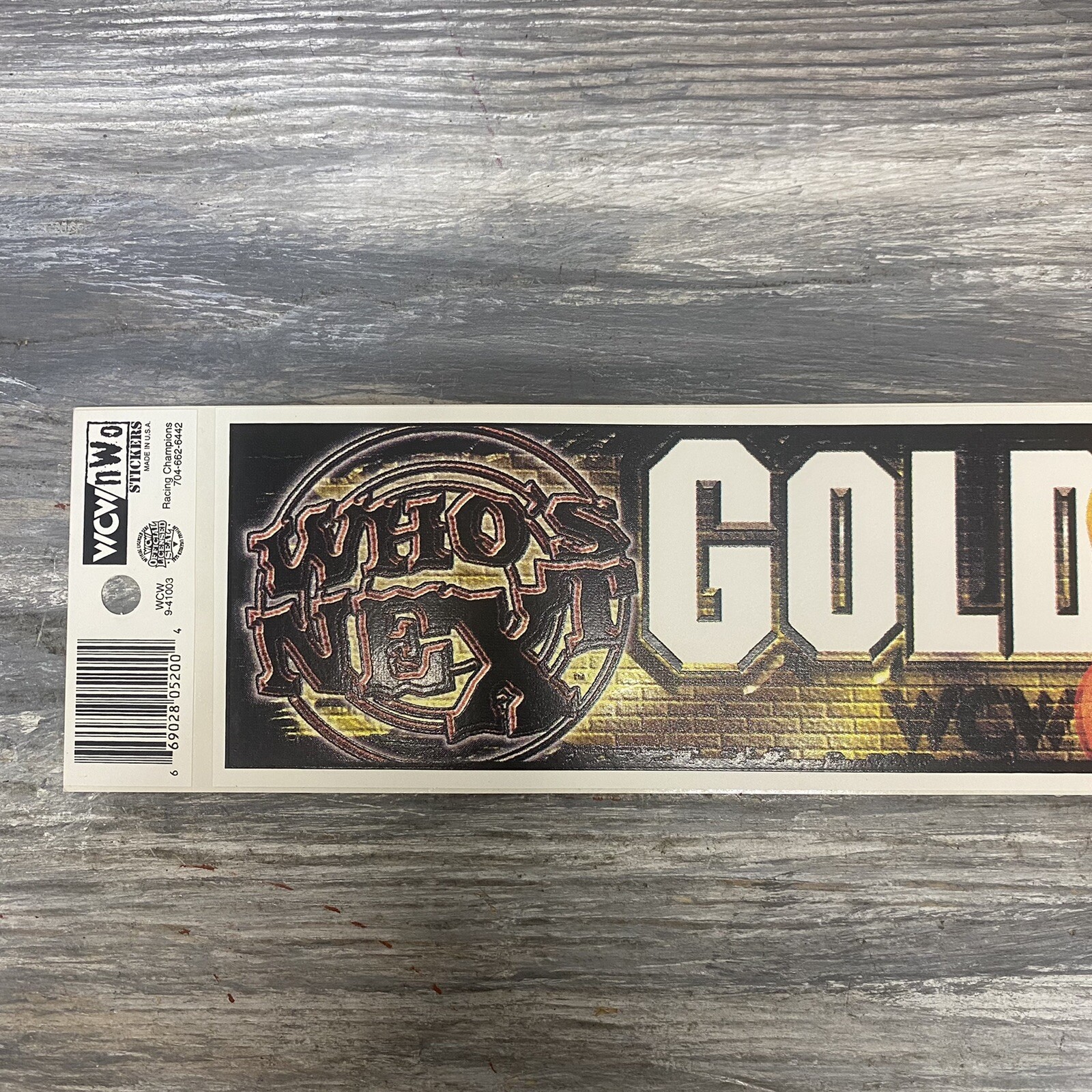 VINTAGE RETRO WCW NWO WWF WWE GOLDBERG WHO'S NEXT BUMPER STICKER DECAL ...