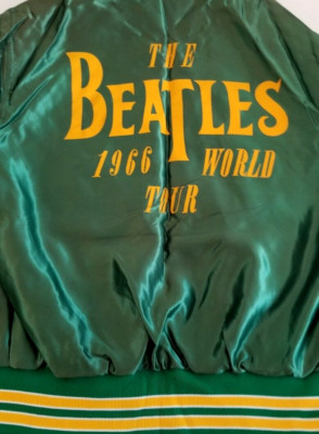Vintage The BEATLES Jacket Green Satin 1966 World Tour Men's Size ...
