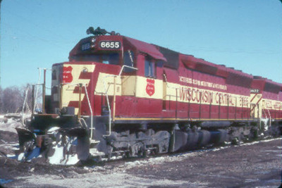 WC 6655 SD-45 "1ST ANNIVERSARY" (WISCONSIN CENTRAL) --- Original Slide ...