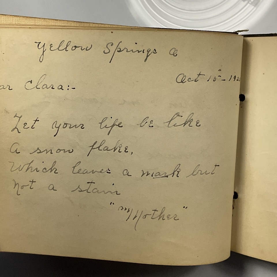 1923 - 1925 Yellow Springs High School Elementary School Autograph Book ...
