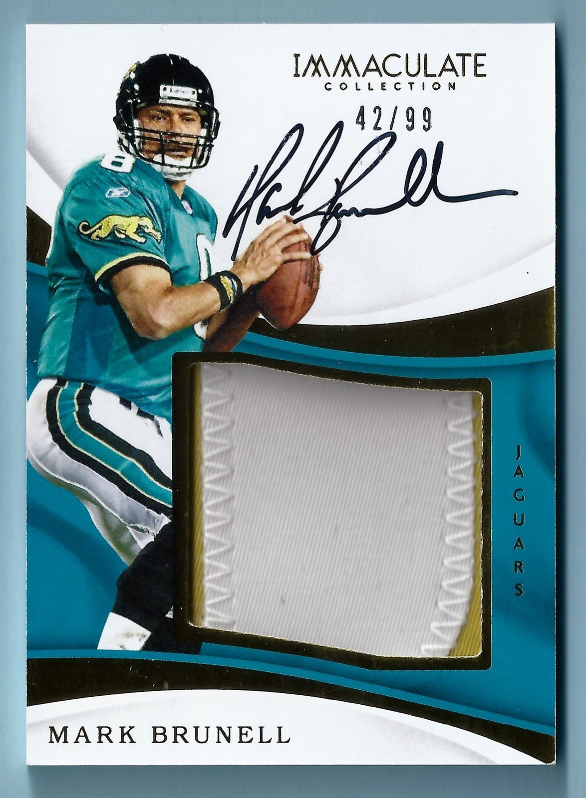 MARK BRUNELL 2017 PANINI IMMACULATE 2 COLOR JUMBO PATCH AUTOGRAPH AUTO ...