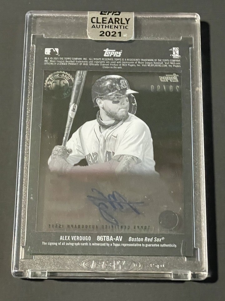 2021 Topps Clearly Authentic Alex Verdugo /99 Auto 35 Anniversary Red ...