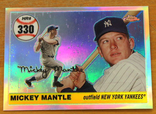 2007 Topps Chrome HR #330 Mickey Mantle REFRACTOR #120/500 Yankees | eBay