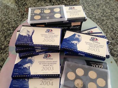 State Quarters and D.C. and US Territories 1999-2009 Proof sets | eBay