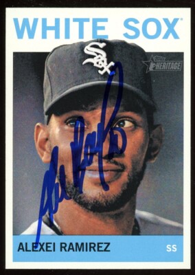 2013 Topps Heritage ALEXEI RAMIREZ Signed Card autograph AUTO WHITE SOX ...