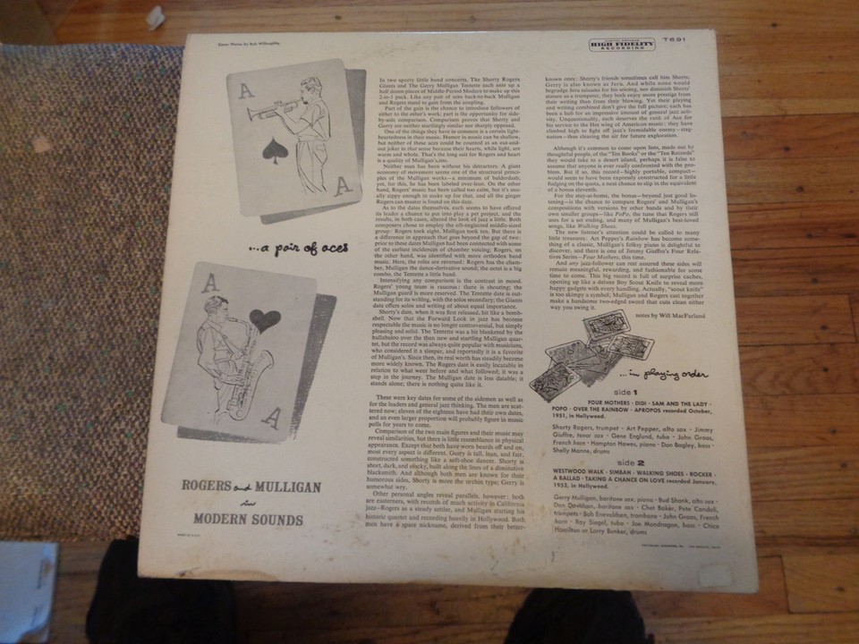 Gene Mulligan & Shorty Rogers,Modern Sounds,Capitol Label,Mono LP | eBay