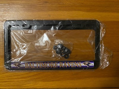 NFL Baltimore Ravens Flat Black Metal License Plate Frame Set Of 2 ...