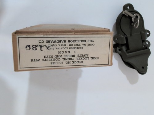 WW2 US Military Trunk Footlocker Lock W / Hardware 1943 Excelsior Lock ...
