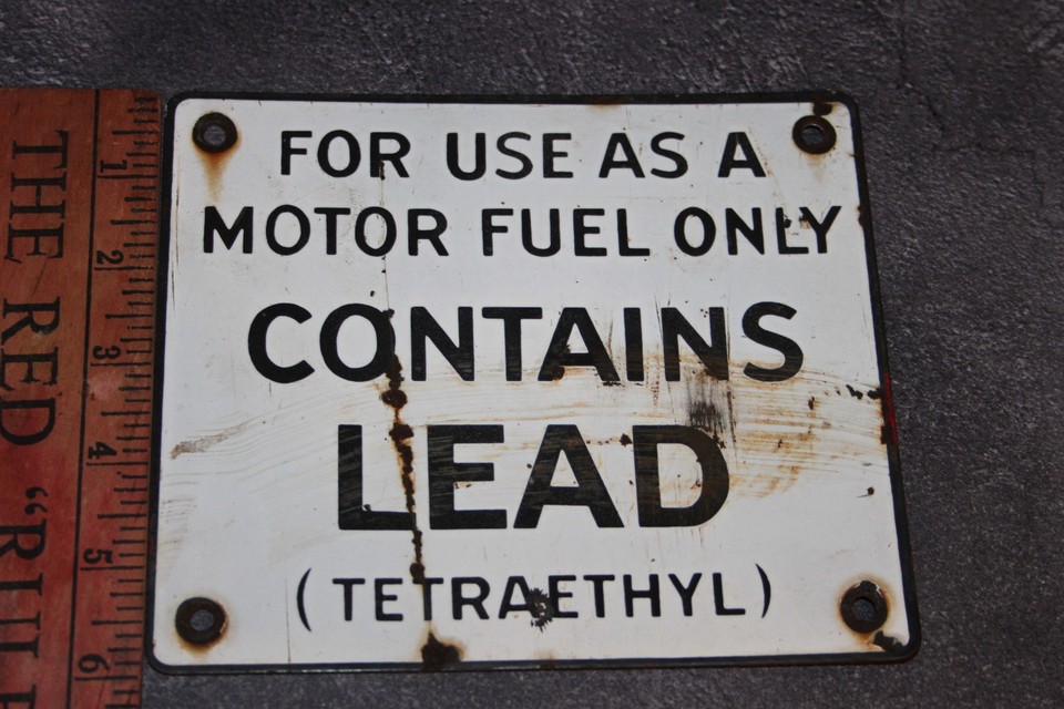 For Use As A Motor Fuel Only Contains Lead Tetraethyl Vintage Gasoline ...