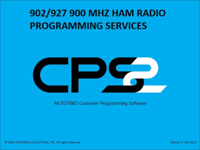 Motorola XPR Programming Service 900 Mhz Ham XPR7580 XPR5580 XPR4580 ...