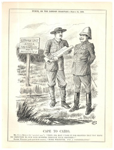 1899 German East Africa Cecil Rhodes Kaiser Wilhelm Punch Cartoon `18P ...