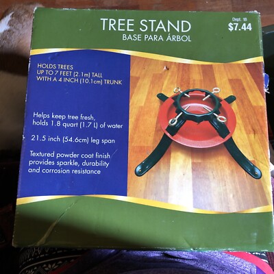 Vintage Green Metal Christmas Tree Tri-pod Stand | eBay