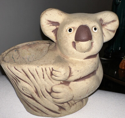 Ceramic Koala Bear Climbing Tree Planter Pot Vase Pottery Unmarked | eBay