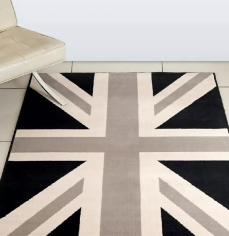 TRADITIONAL UNION JACK FLAG RUG/CUSHION COVER, MEDIUM- LARGE RED WHITE ...