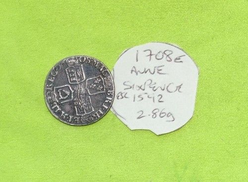 1708 E Silver SIXPENCE Coin ANNE (1702 - 1714) 2.86grams ESC1592 | eBay