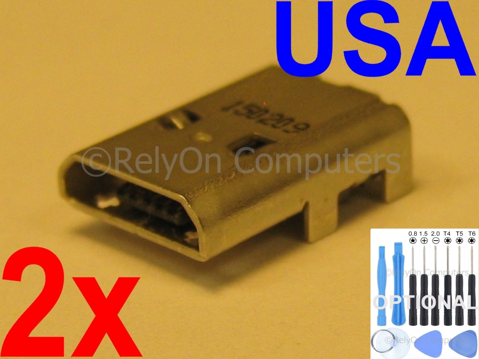 2x Micro USB Charging Port Sync For Amazon Kindle Fire HD8 8" SG98EG ...
