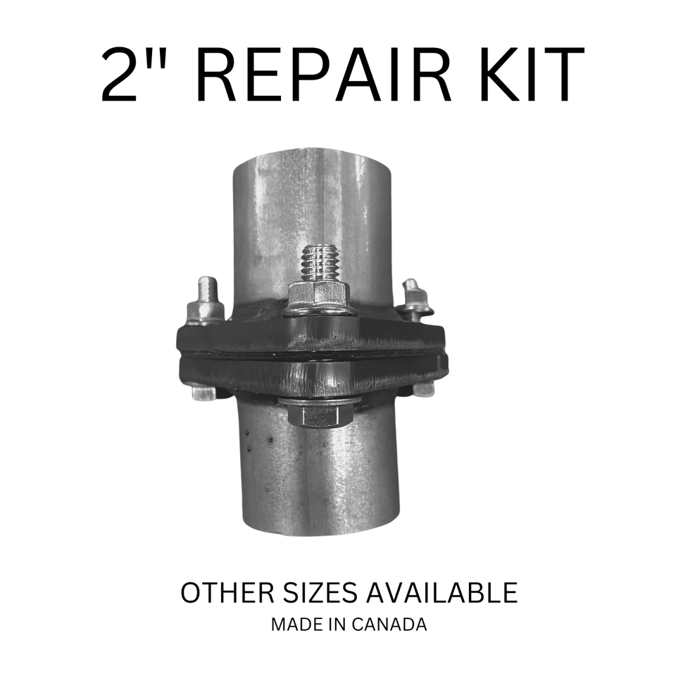 2" ID Quick Fix Exhaust Honda Style Triangle Flange Repair Pipe Kit ...
