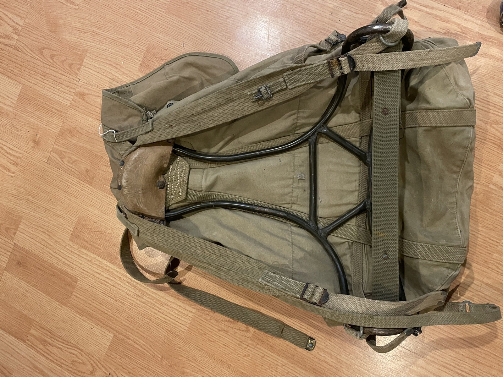 Vintage 1942 US Army WW2 Rucksack Backpack Hinson Mfg… - Gem