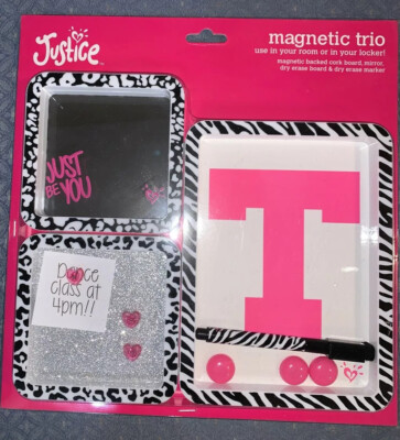 JUSTICE LOCKER ACCESSORIES INITIAL (R,S,T)CORK BOARD/DRY ERASE ...