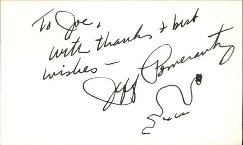 Jeff Pomerantz Actor Signed 3" x 5" Index Card | eBay
