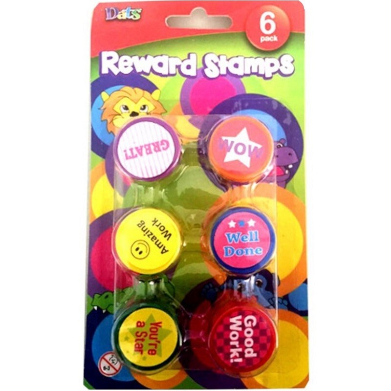 Mini Reward Stamps 6pk Toys Art Craft Kids Favours Treats Loot Party ...