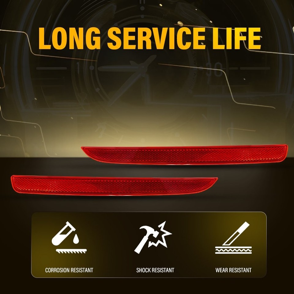 Pair For 2016-19 Ford Explorer Police Rear Bumper Reflector LH & RH ...