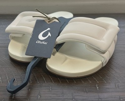 Olukai Sunbeam Slide Comfort Sandals Off-White Women’s Size: 9 | eBay