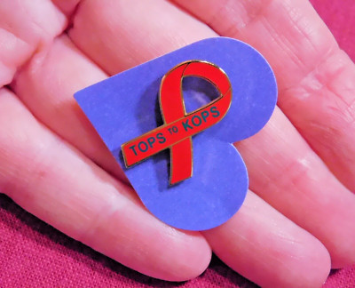 TOPS To KOPS Red Ribbon Tac Lapel Pin Police Cop Award? MINT Condition ...