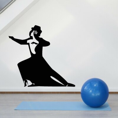 Tango Wall Decal Passion Dancing Couple Passion Dance Wall Stickers ...