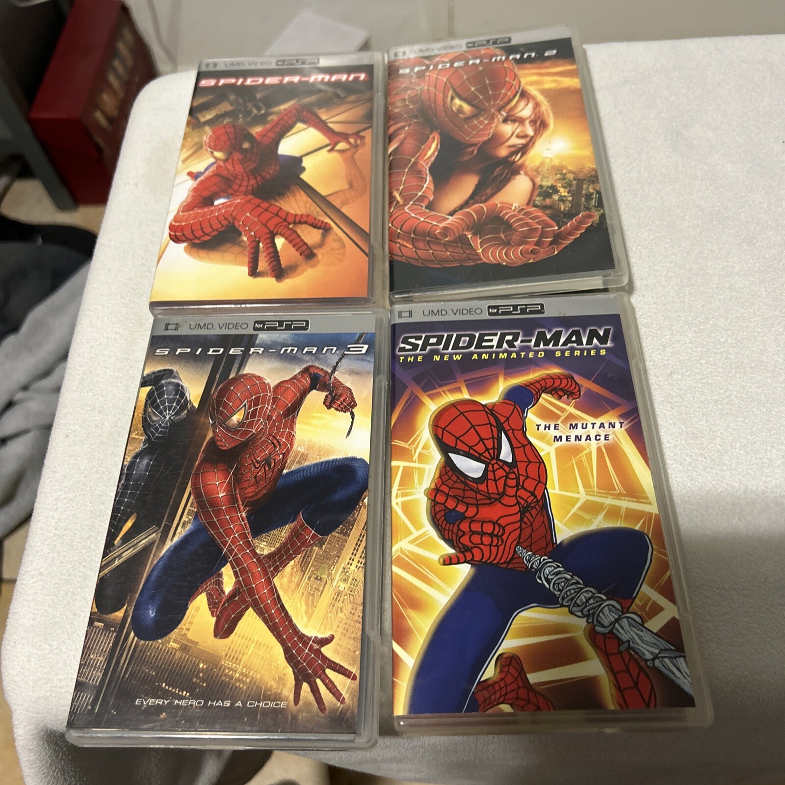Spiderman 1,2,3 And Animated Series Complete Set. Sony Psp Umd