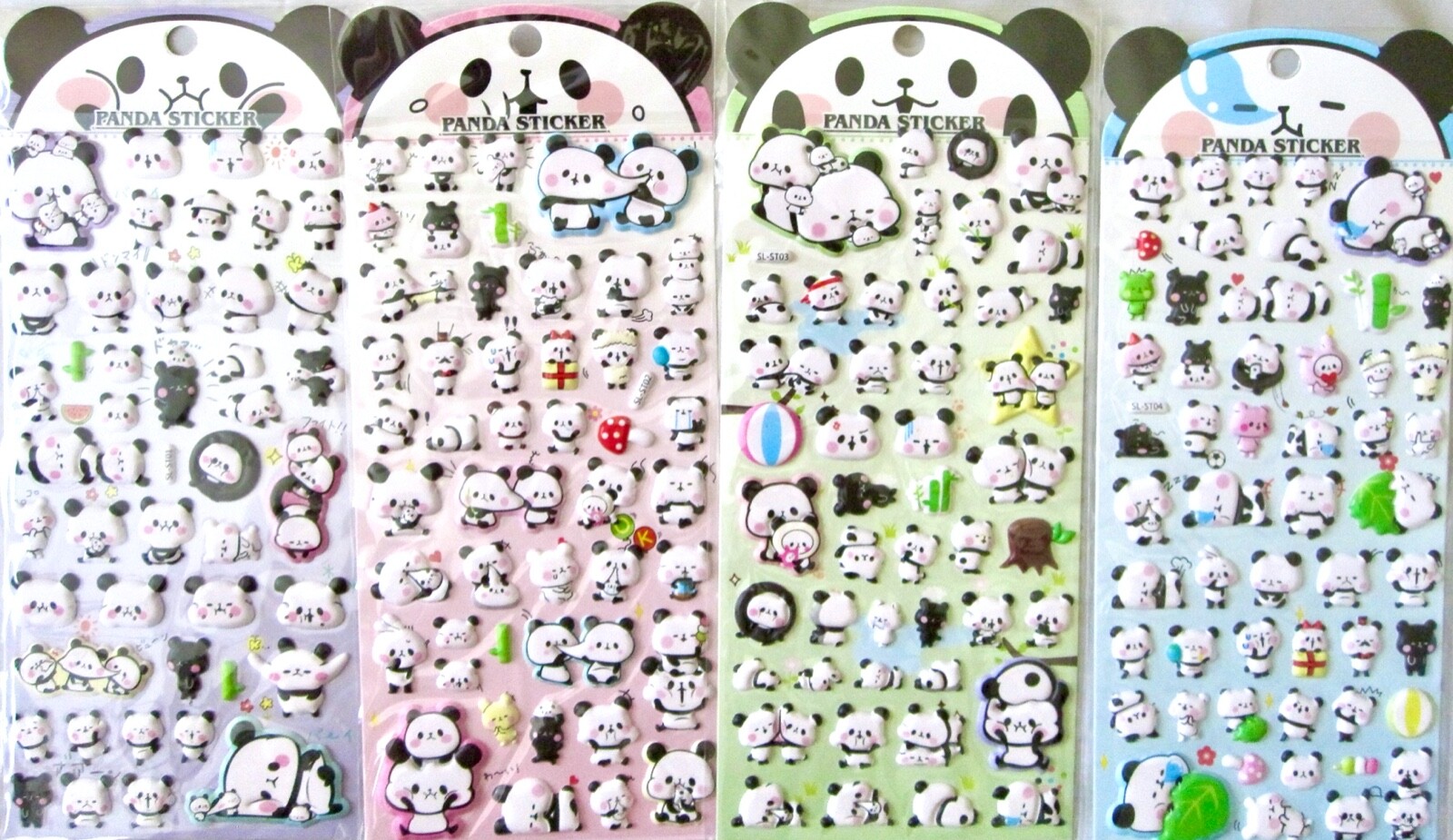 Shanle Puffy Panda Sticker Sheet (Your Choice of Design)~KAWAII! | eBay