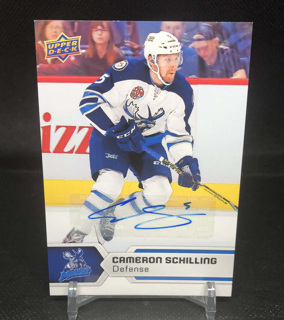 Cameron Schilling 2017/18 Upper Deck AHL Autograph #1 Manitoba Moose ...