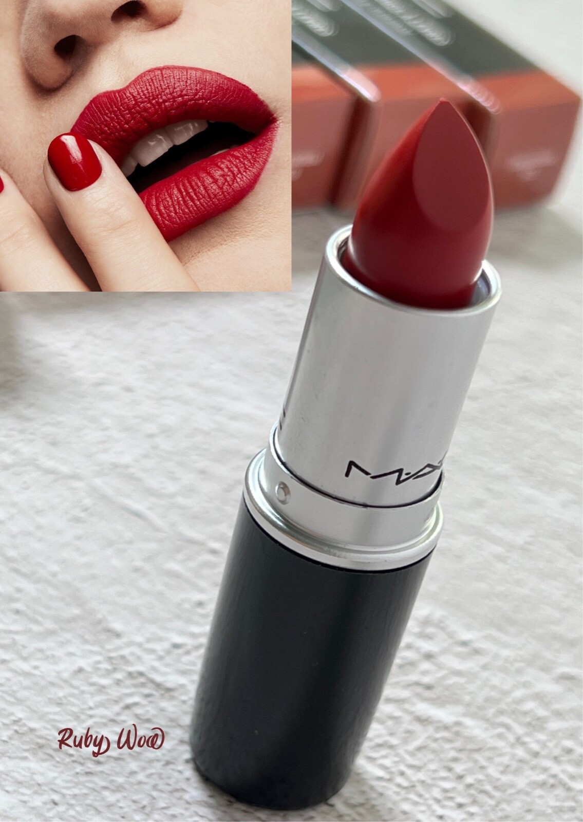 MAC+Retro+Matte+3g+Lipstick+-+Ruby+Woo for sale online | eBay