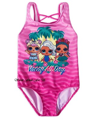 LOL Surprise Doll Swimsuit Girls Size 6X UPF 50+ 1 piece Bathing Swim ...