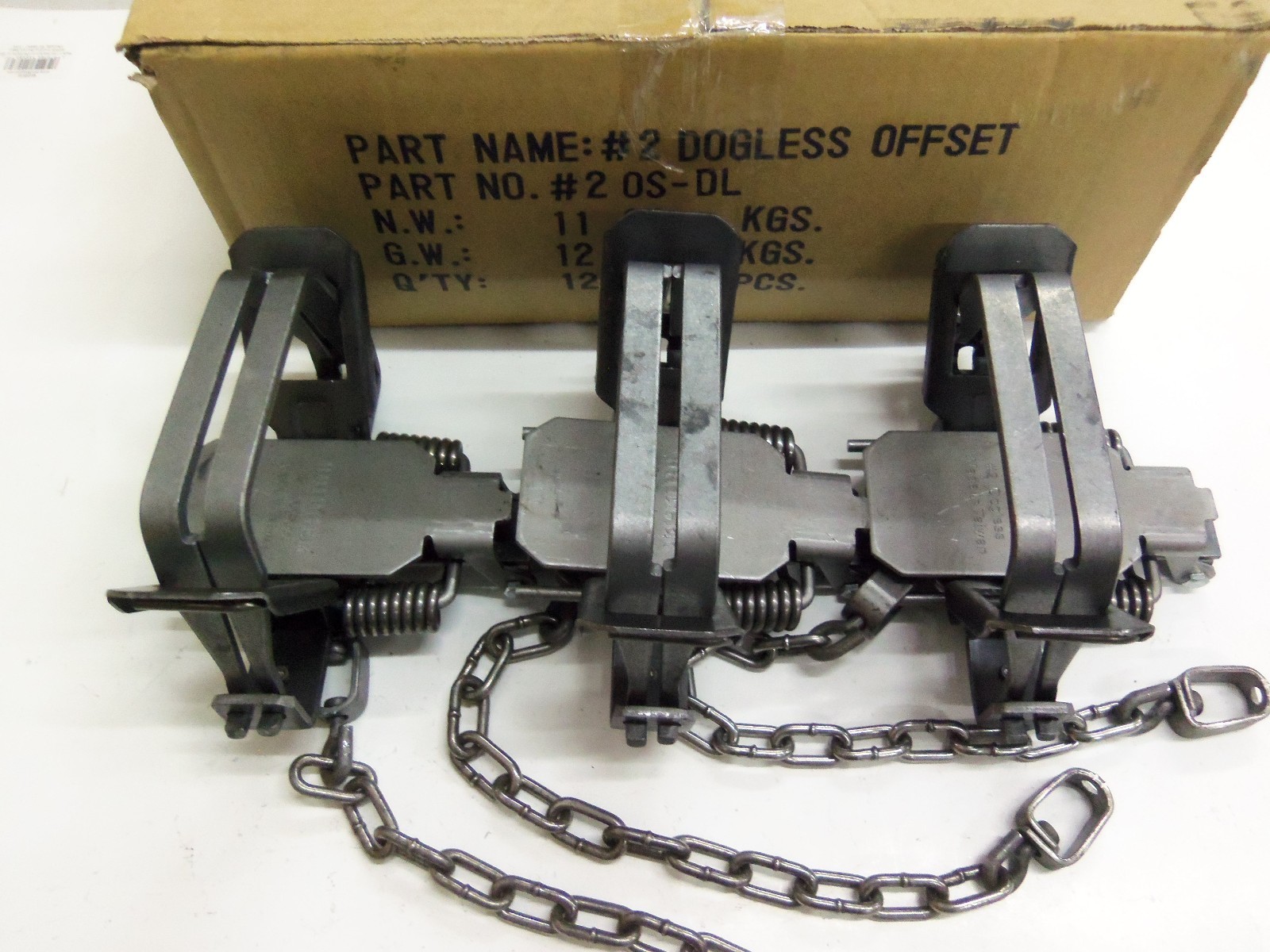 3 Bridger # 2 Dogless Offset 2 Coil Spring Foothold Traps Coyote Fox ...