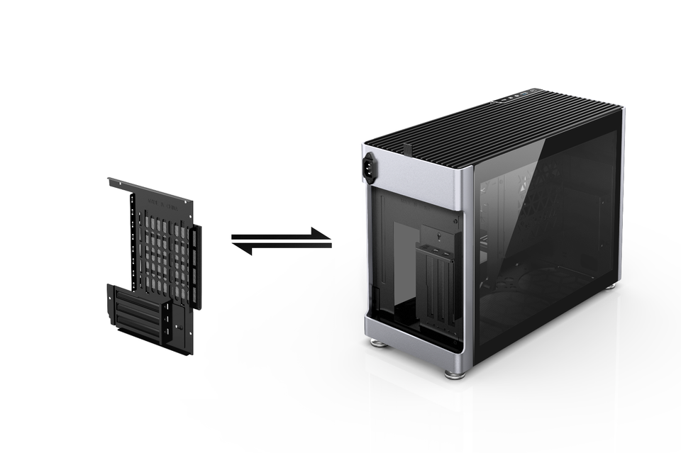 Jonsplus i100 Pro Mini-ITX Gaming Case, Unobtainium with Tempered Glass ...