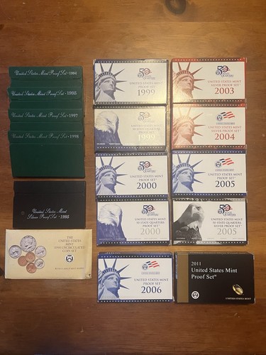 1990-2011 US Mint Proof Sets Mixed Lot of 16, In Original Packaging. No Reserve | eBay