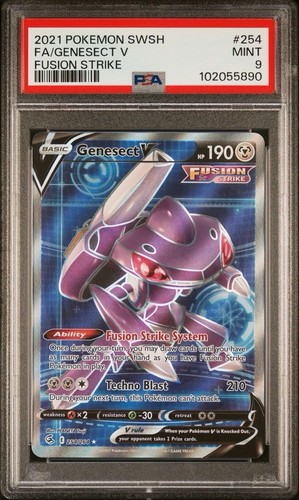 2022 Pokemon Fusion Strike # 254 Full Art Genesect V PSA 9 Card MINT ...