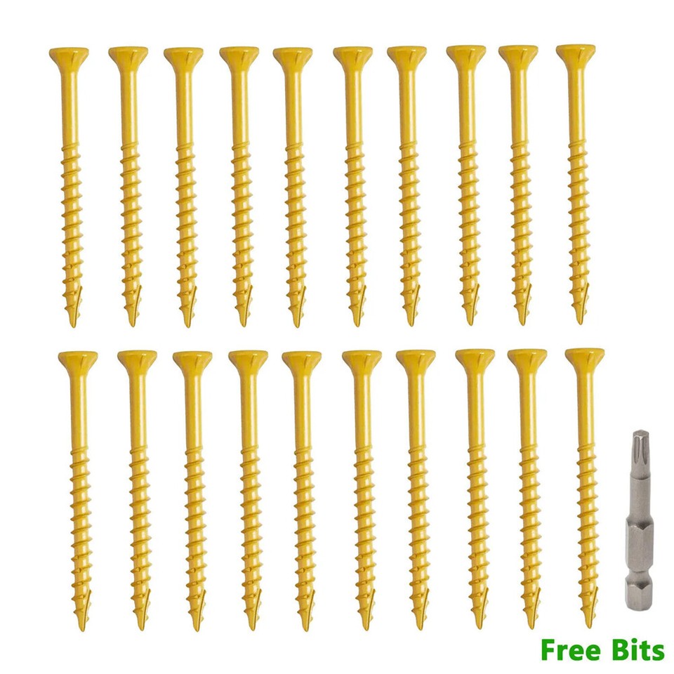 #9 Deck Screws Set T25 Torx Self Tapping Wood Screws Steel Deck & Fence ...