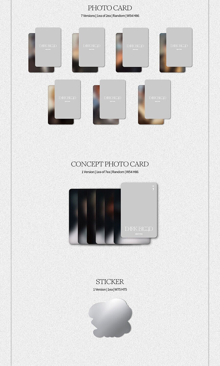 ENHYPEN [DARK BLOOD] Album ENGENE Ver JAY / CD+Foto Buch+3 Karte ...