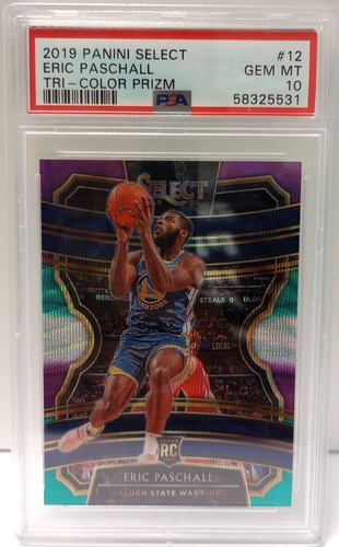 2019-20 Select Eric Paschall Rookie Tri-Color Prizm #12 RC PSA 10 Warriors $ | eBay