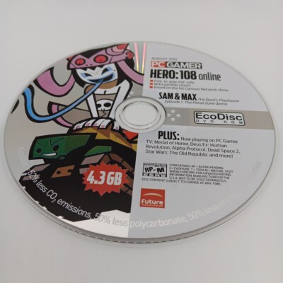 PC Gamer Demo Disc August 2010 EcoDisc Hero: 108 Sam & Max | eBay
