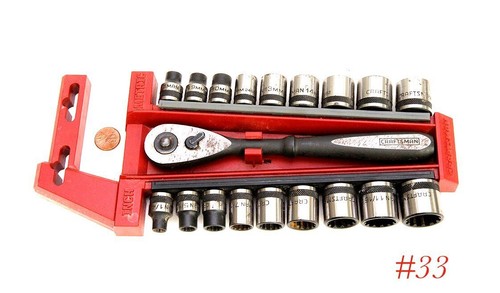 Craftsman Tools 19 pc spline SAE AND METRIC Socket Set w Ratchet 24987 ...