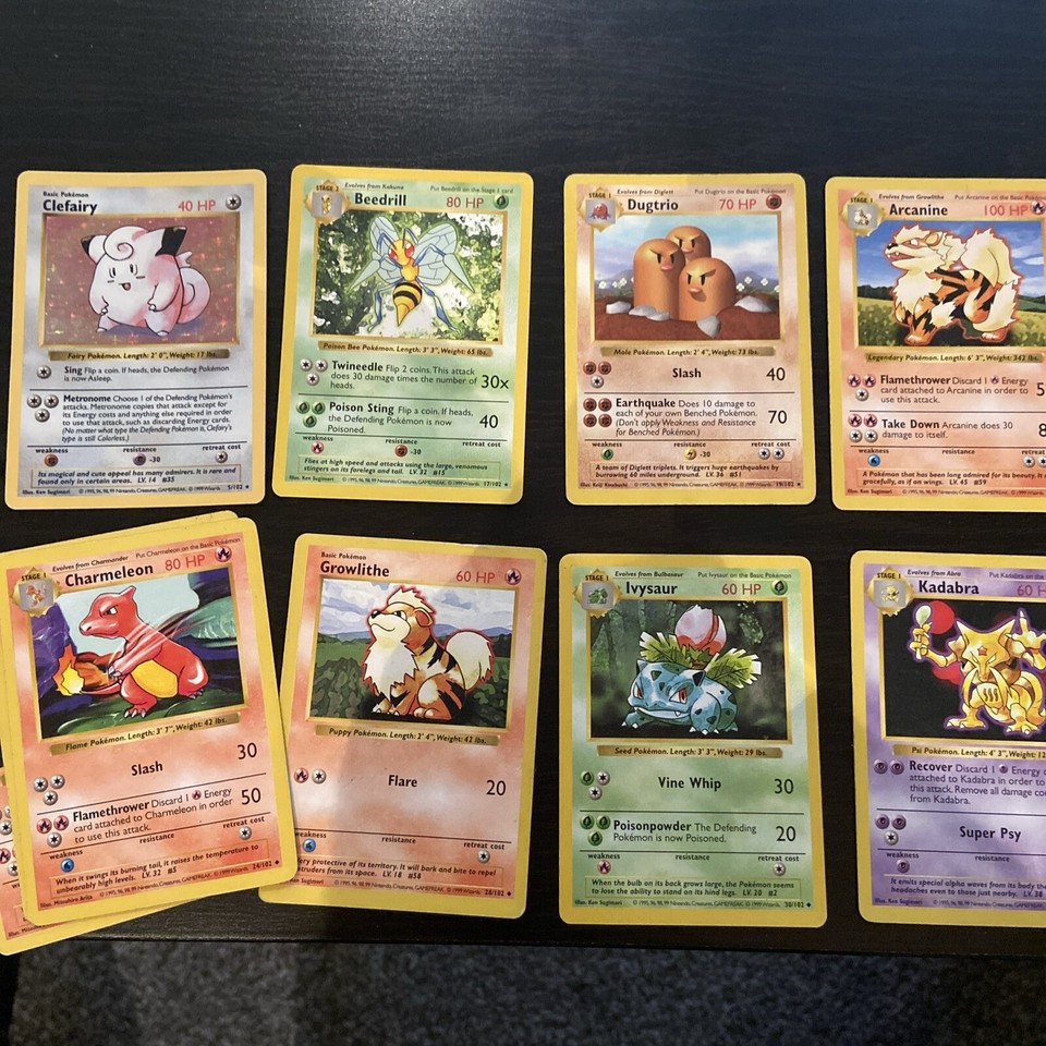 Pokemon TCG Base Set Shadowless/Unlimited - Complete Your Set - Read ...