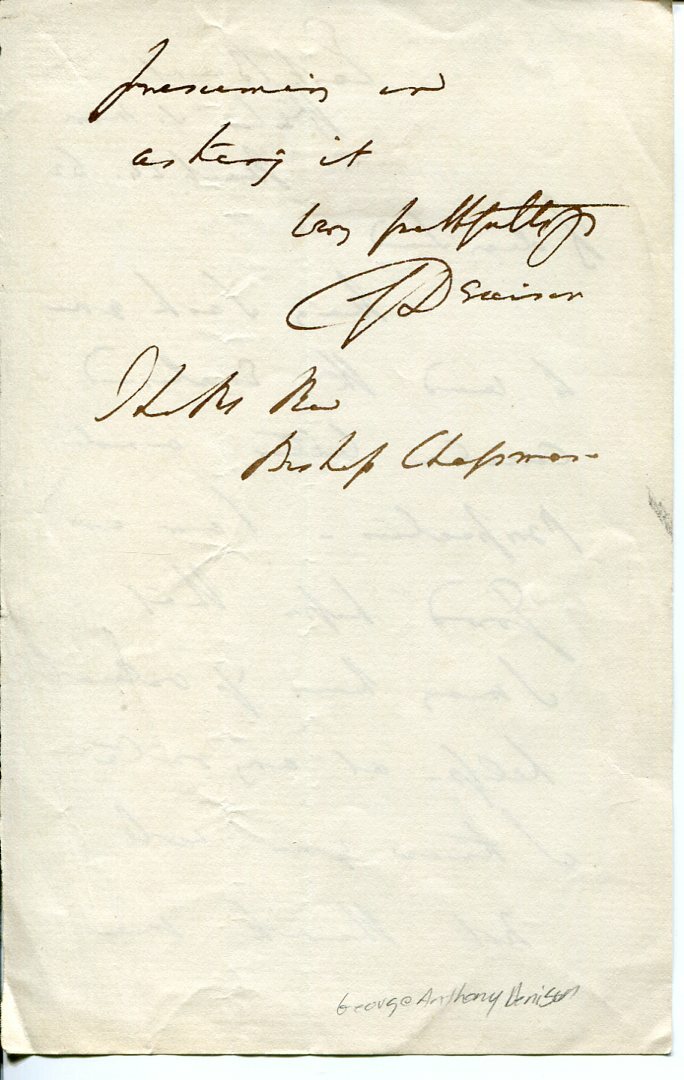 George Anthony Denison Archdeacon of Taunton Clergy Signed Autograph ...