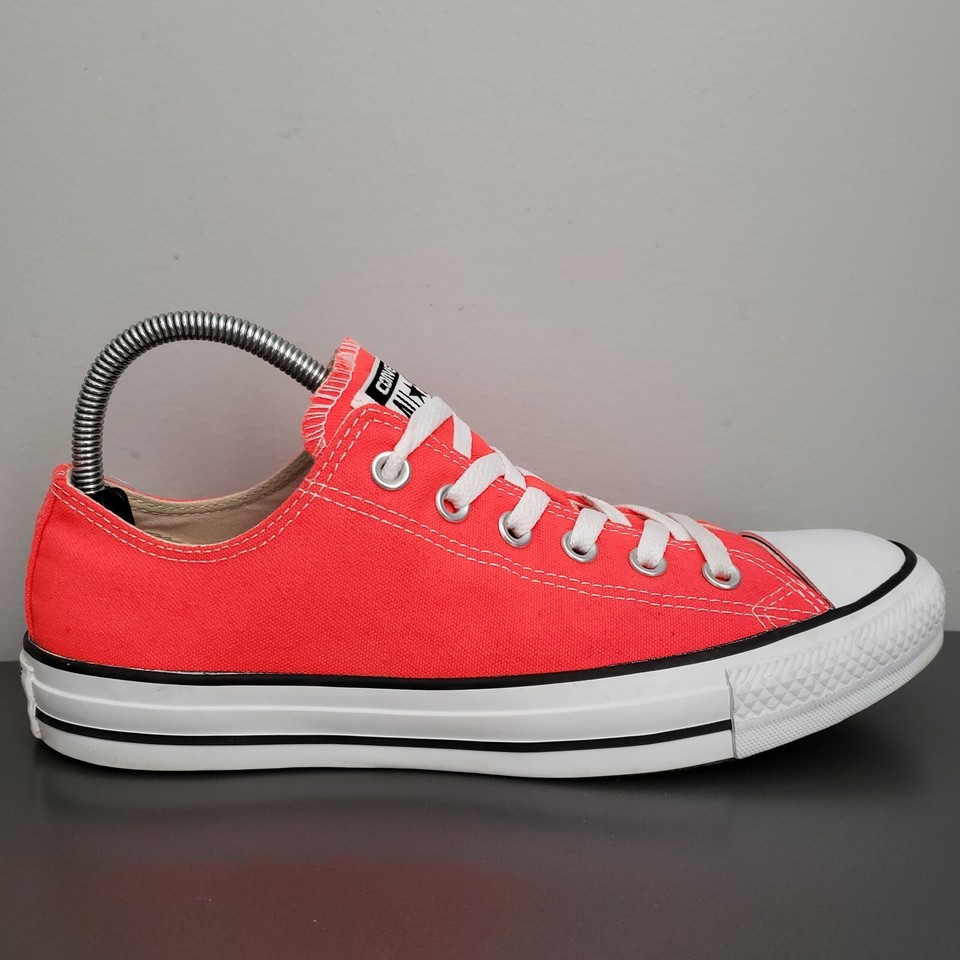 Converse CTAS Ox Low Womens 9 Mens 7 Fiery Coral Neon Orange Shoes ...