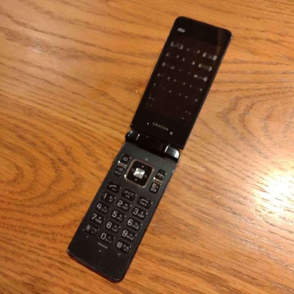 Used Galakei GRATINA Black au mobile phone | eBay
