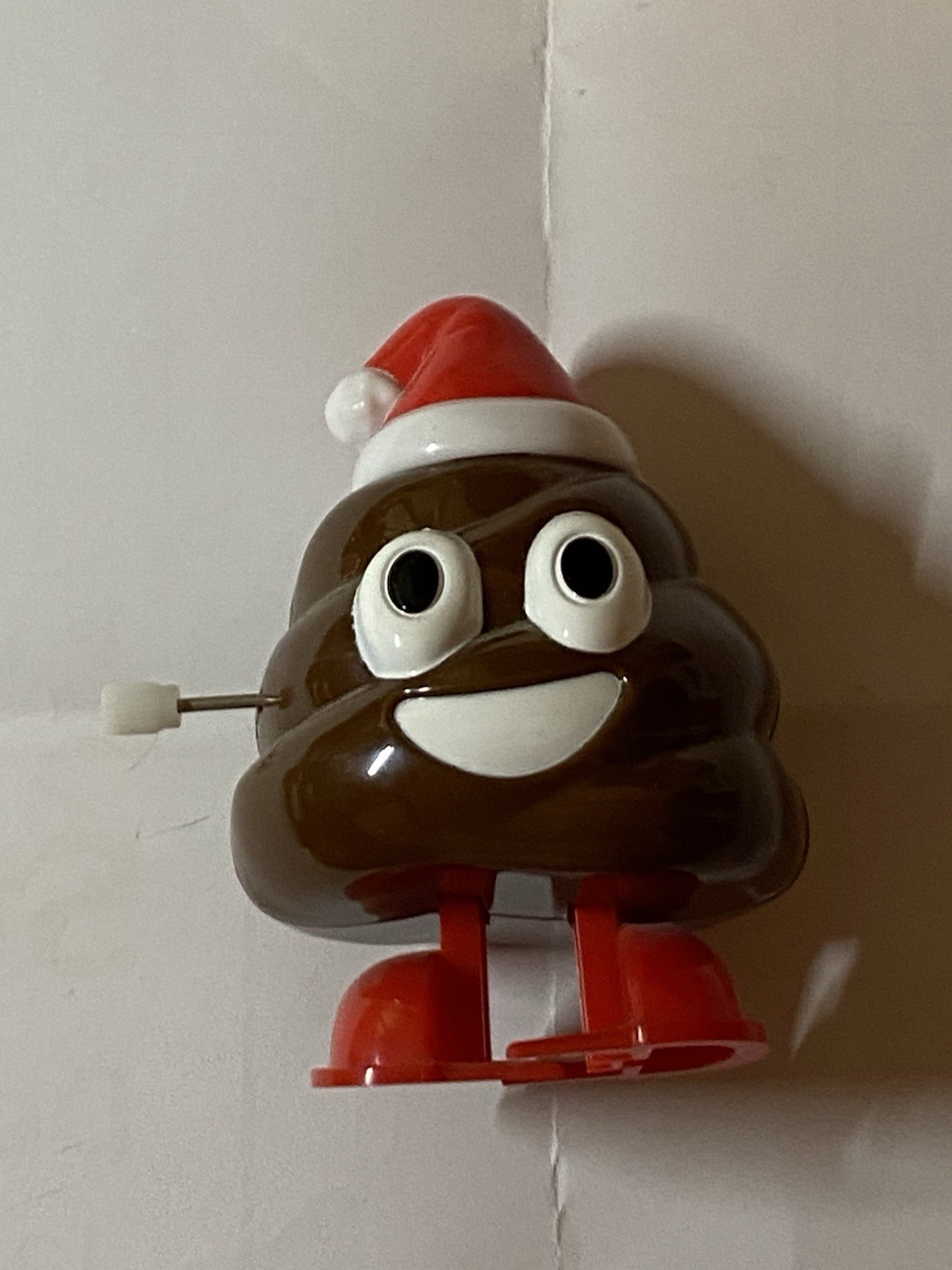 Wind-Up Poop Emoji Toy with Santa Hat | eBay